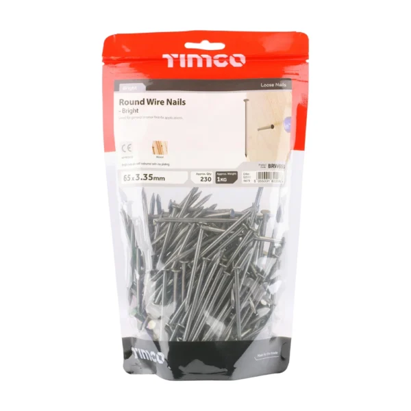 65 x 3.35mm Round Wire Nails Bright – M.H. Southern & Co. Ltd.